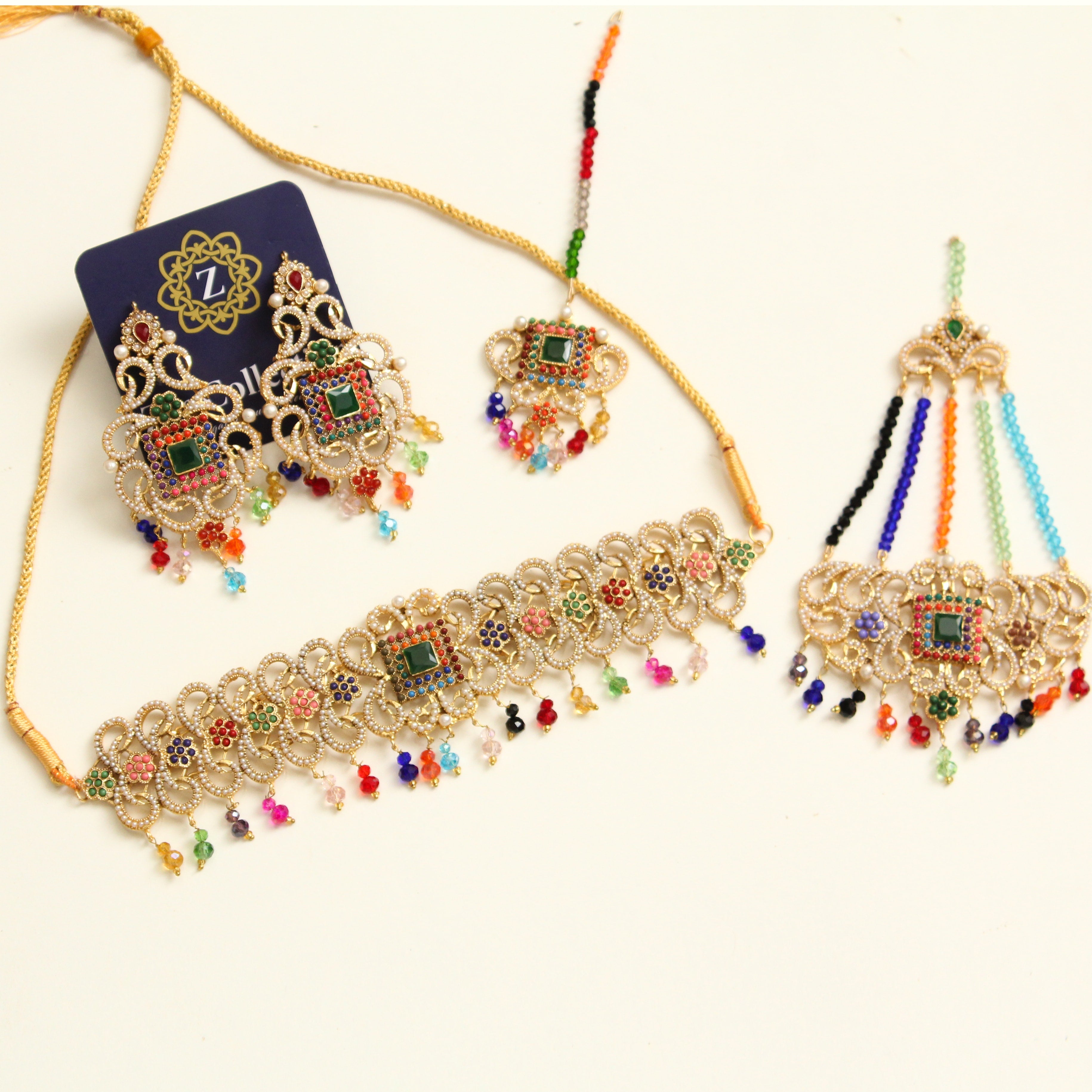 Multi Choker Bridal Set – Zee Collection pk